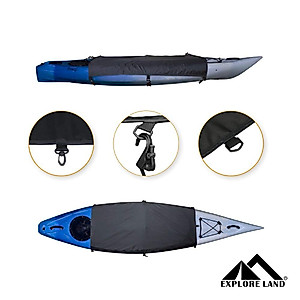 Explore Land Universal Kayak Cockpit Drape Waterproof Seal Cockpit Cover for Indoor and Outdoor Bundle 3 Pack Large, 60x29 inches