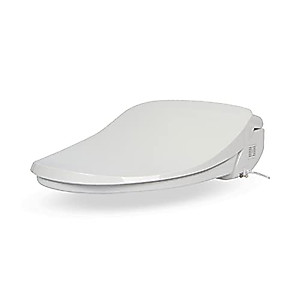 ALPHA BIDET iX Hybrid Bidet Toilet Seat in Elongated White | Endless Warm Water | Stainless Steel Nozzle | 4 Wash Functions | LED Nightlight | Warm Air Dryer | Wireless Remote | Oscillation and Pulse