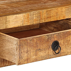 vidaXL Solid Mango Wood TV Unit - Versatile and Stylish Wooden TV Stand with Spacious Drawers and Shelf - Durable, Polished, and Painted - 43.3"x11.8"x15.7" Dimensions