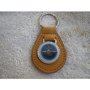1930's 1940's 1950's OLDS WORLD VINTAGE LOGO LEATHER KEYCHAIN - ORANGE