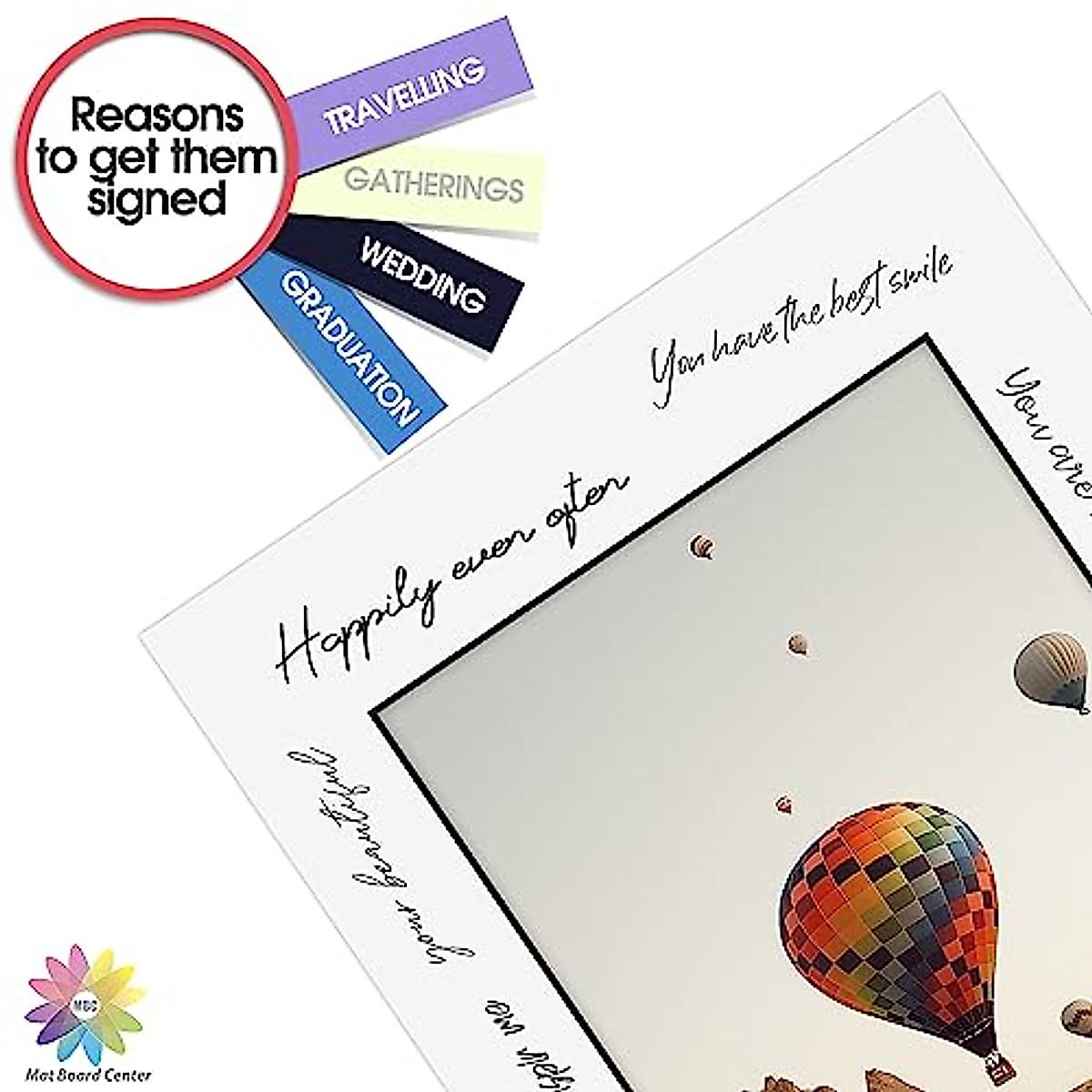 MBC Mat Board Center, Pack of 25, 11x14 White Picture Mats with Black Core Bevel Cut for 8x10 Photos