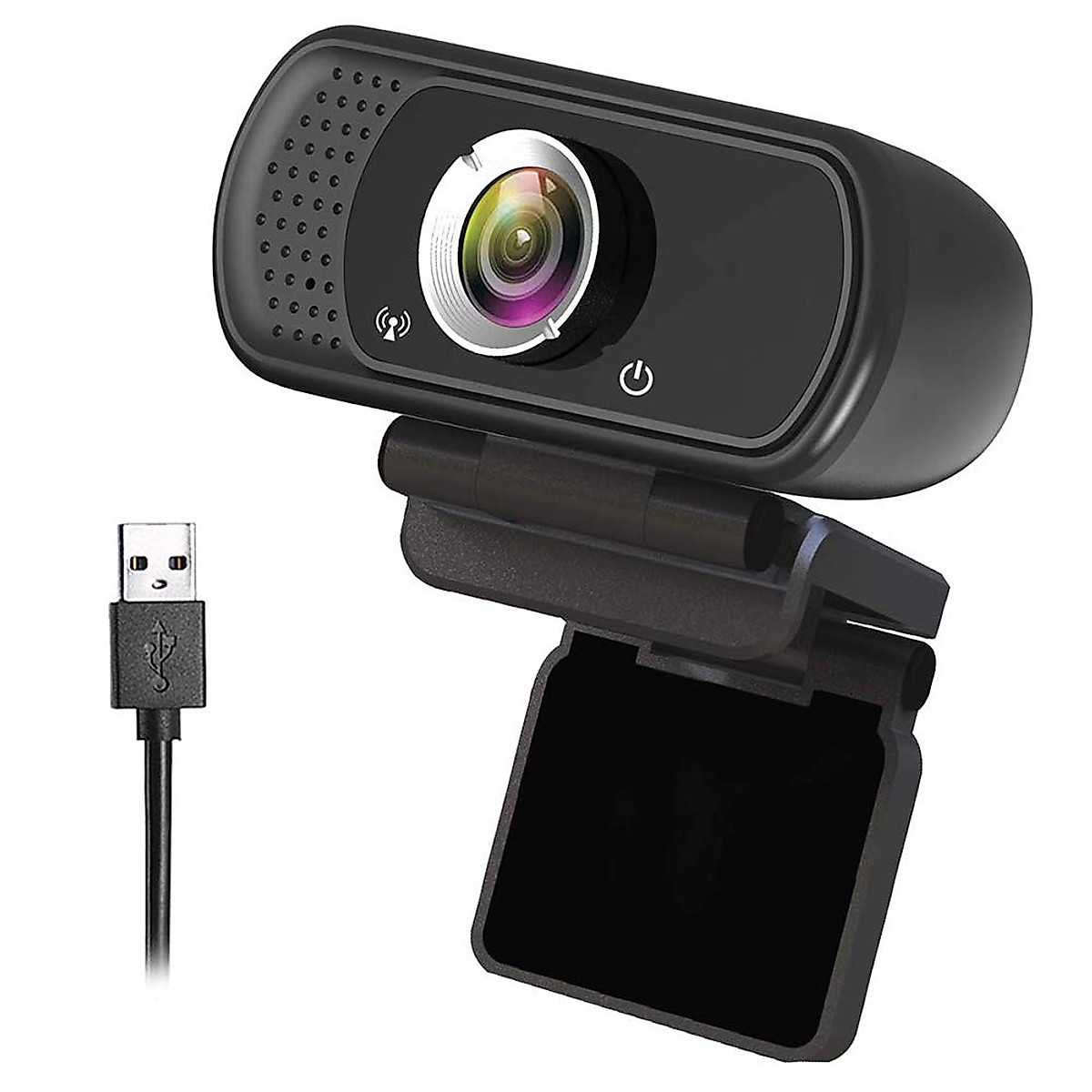 ZIQIAN HD Webcam 1080P Webcam,Live Streaming Web Camera with Stereo Microphone, Desktop or Laptop USB Webcam with 100 Degree View Angle for Conferencing, Streaming, Gaming.Video Calling (N5 Webcam)