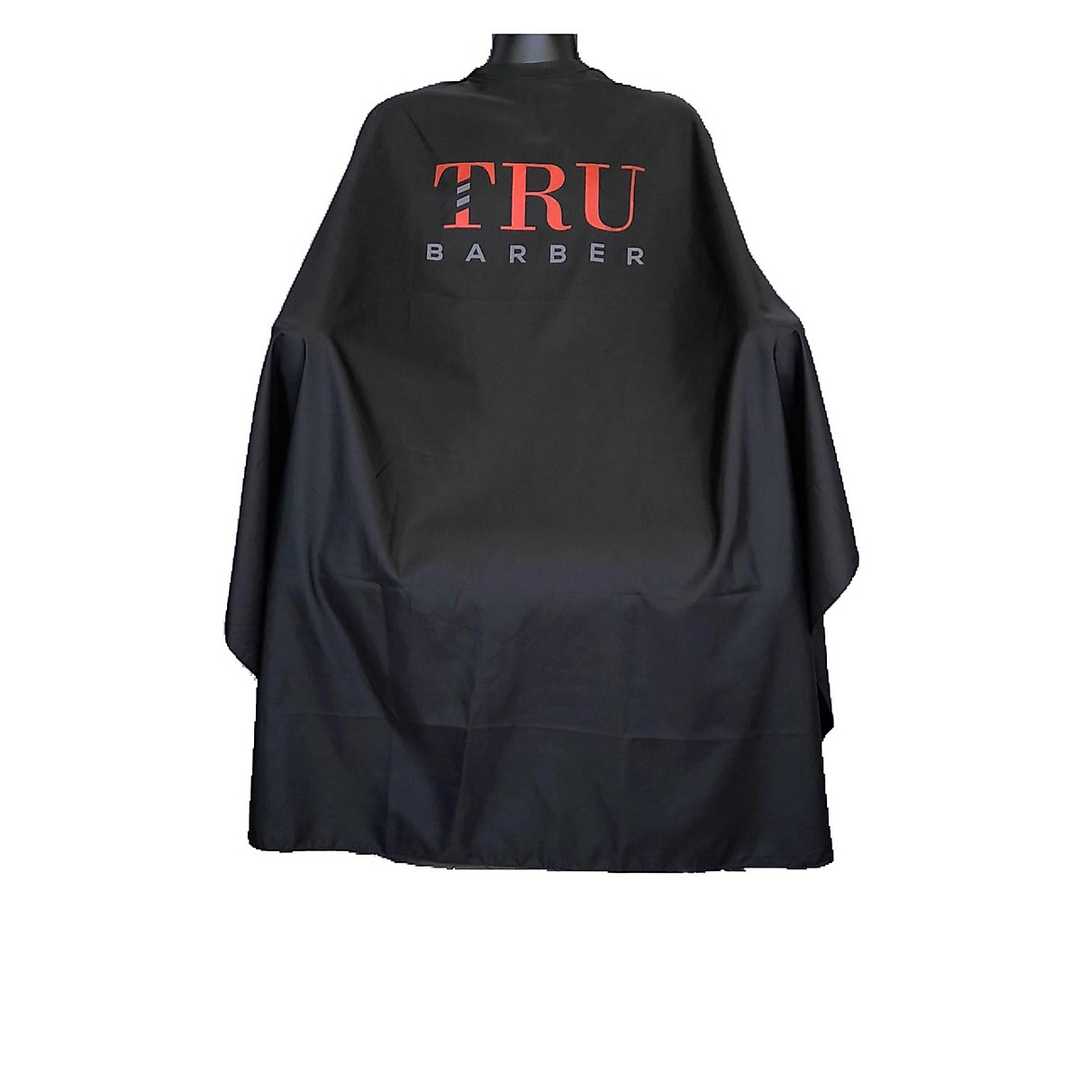 TRU BARBER Silicone neck cape, Professional Cape with Snap Closure Hair Salon Cutting Cape, Barber Cape, Barbershop cape, 50" x 58” (Blak/Red)