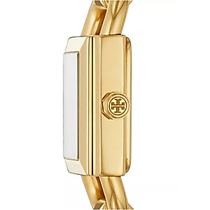 Tory Burch TBW7257 Cream Dial Gold Tone Stainless Steel Bracelet Band with Two Tone Bracelet Band Phipps Watch Women's Gift Set