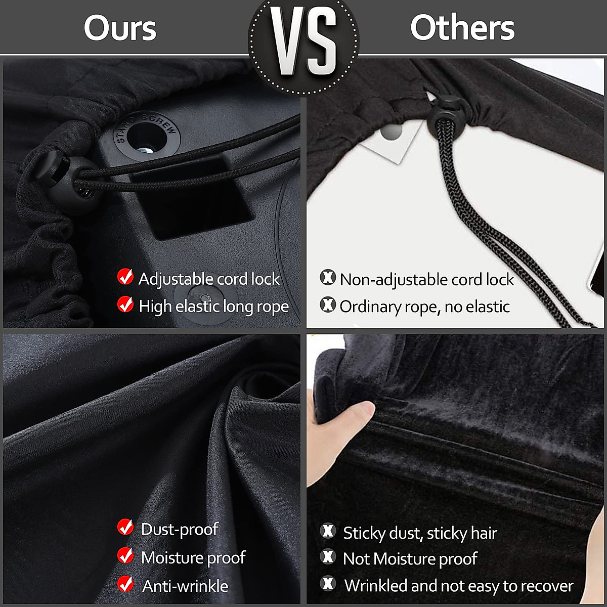 YNester 88 Keys Electric Piano Keyboard Dust Cover, Adjustable Electric Piano Keyboard Covers for Digital Electric Pianos, Full Cover Elastic Lock Music keyboard Protector Cover