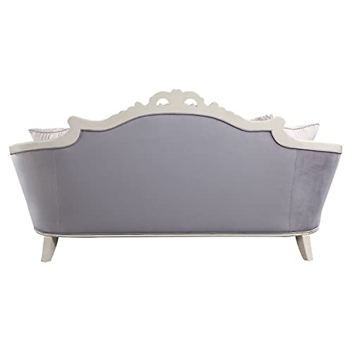 Acme Galelvith Fabric Upholstered Sofa with 5 Pillows in Gray