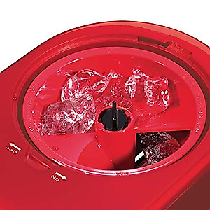 Nostalgia FBS400RDCHL 40-Ounce Frozen Beverage Station Perfect For Slush Drinks, Snow Cones, Margaritas, Daiquiris, Stainless Steel Blades, Cord Storage, Red