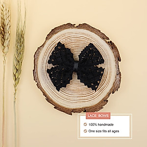 Mery Yuer Baby Girls Lace Headbands Hair Bows Nylon Hairbands for Newborn Infant Toddlers and kids