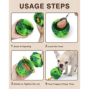 Joytale Dog Enrichment Toys, Fillable Dog Chew Toys, Dog Toys for Aggressive Chewers, Skull Design Dog Toys with Rope, Indestructible Dog Toy to Keep Them Busy