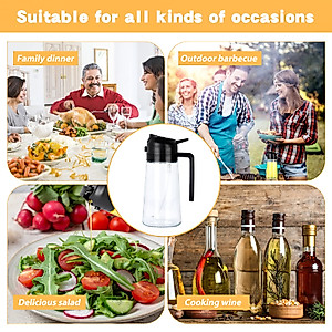 PRO IPLAS 2 in 1 Oil Sprayer For Cooking,Oil Dispenser Bottle For Kitchen, 17oz Oil Sprayer For Cooking, Kitchen, Salad, BBQ, Air Fryer Steak Black