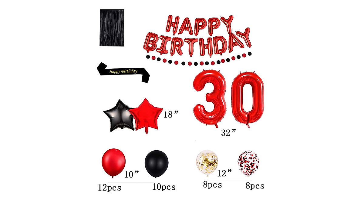 Red 30th Birthday Party Decorations for a Memorable Celebration