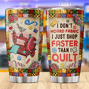CUBICER Sewing Coffee Tumbler For Women Girls Mother 20 Oz Double Walled Stainless Steel Mug For Sewers Inspiration Gifts For Birthday Party Quilting Travel Wine Glass For Her