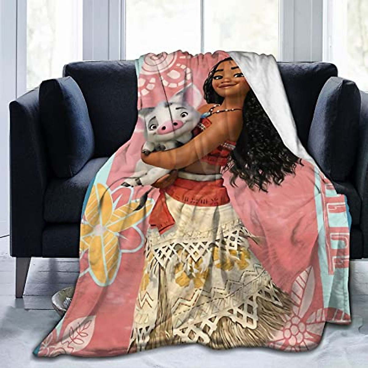 Moana Blanket Super Soft Flannel Lightweight Plush Cozy Sofa Throws Blankets 50"x40"