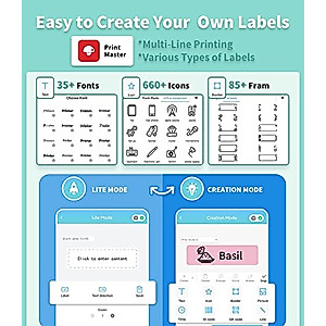 Phomemo Mini Label Maker Machine with Tape, Q31 Bluetooth Label Maker, Ink-Less Wireless Portabel Small Label Printer Machine for iOS/Android, Thermal Sticker Labeler Printer Handheld for Home,Office