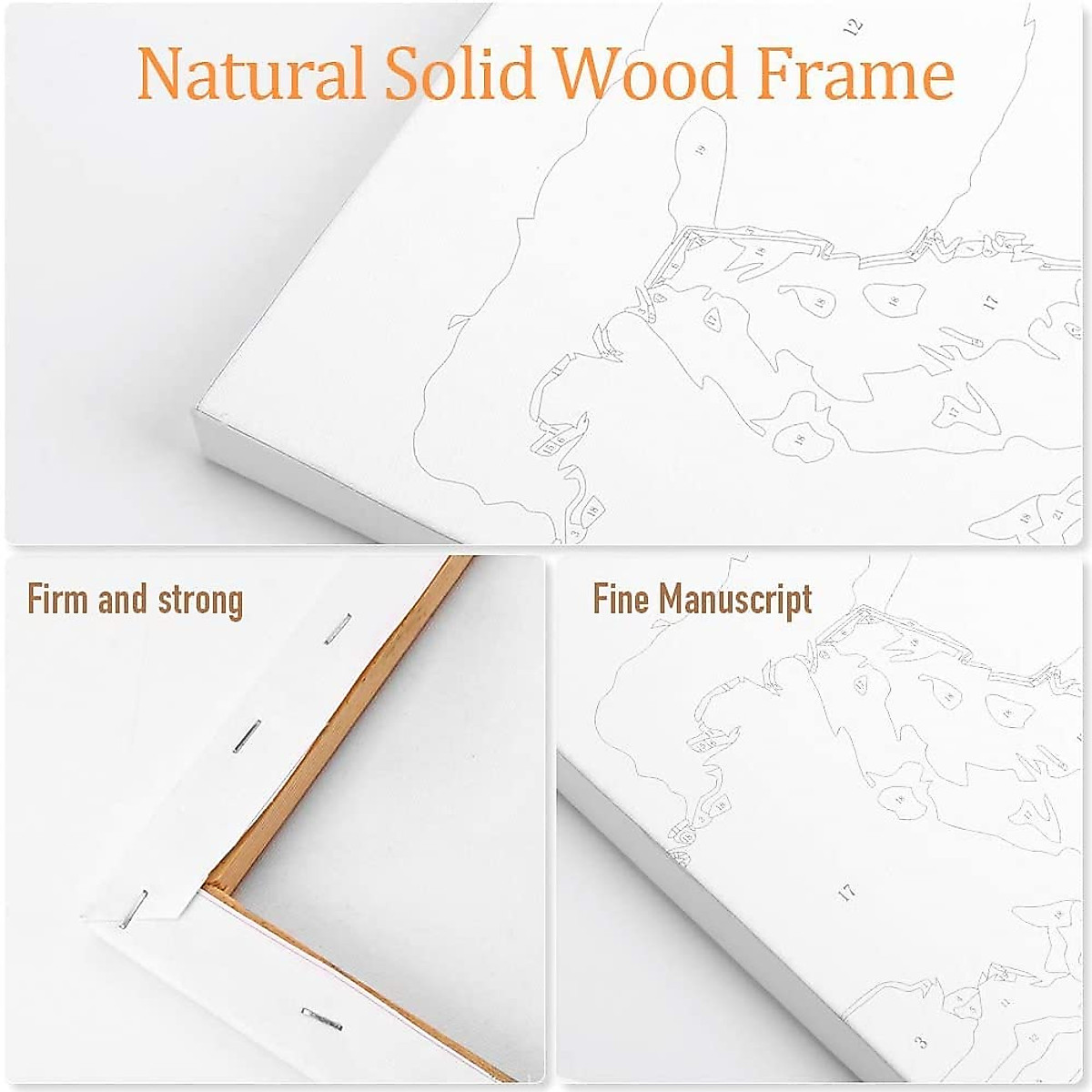 Eiazuiks Paint by Number for Kids with Frame ,Cartoon DIY Paint by Number for Adults Beginner Acrylic Paint by Number for Ages 8-12 Kids, Oil Painting Perfect for Gift Decor - 8x8 Inch