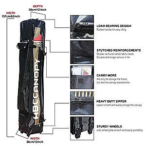 ABCCANOPY Universal 10X10 Pop up Canopy Tent Roller Bag, Black