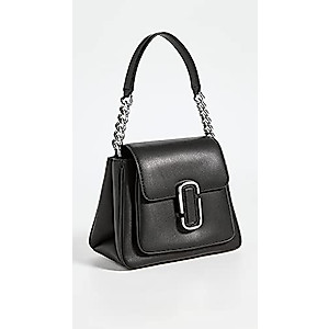 Marc Jacobs Women's The J Marc Chain Mini Satchel, Black/Silver, One Size