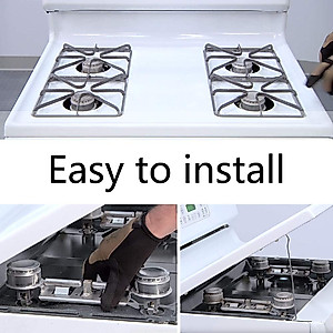 Double Burner Assembly WB16K10026 WB29K17 Double Stove Top Double Surface Burner Kit Replacement Compatible with General Electric Hot.point Gas Stove Range Assembly(2pack)