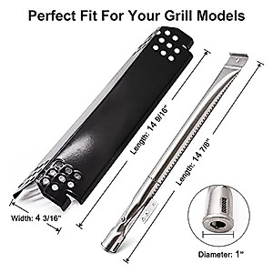 Criditpid Grill Replacement Parts for Nexgrill 720-0925S, 720-0864, 720-0864M Models. Grill Heat Plates, Burner Tubes and Grill Ignitors for BBQ PRO 3 Burner Grill 122.20148511.