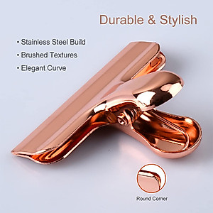 8 Pack Rose Gold Bag Rose Gold Bag Clips Clips Stainless Steel Chip Clip Bag Clips