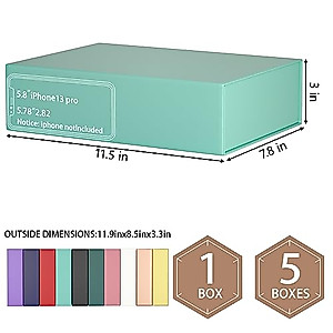 PSHVYM Gift Boxes with Lids, 11.5x7.8x3 In Tiffany Blue Gift Box for Presents Magnetic Closure for T-Shirts, Gloves, Scarves, Books, Baby Clothes, Robes Clothing Gift Wrap, Contains Card, Ribbon