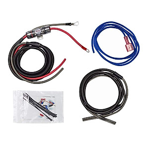 Gauge Style Bluetooth Marine Boat AM/FM/WB Tuner Receiver Bundle with Protective Radio Cover, 4X 6.5 225W Peak Power 2-Way LED Speakers (Black), 4-Ch Boat Amplifier w/Wiring Kit - OEM Replacement