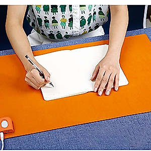 Warm Desk Pad,kupx 20v Safe Voltage Automatic Control Warm Official Big Mouse Pad Game Mouse Pad Extended Edition Pu Gaming Mouse Mat Functional,Foot Warmer Pad Warm Desk Pad 23.6"*14"*0.12" Black