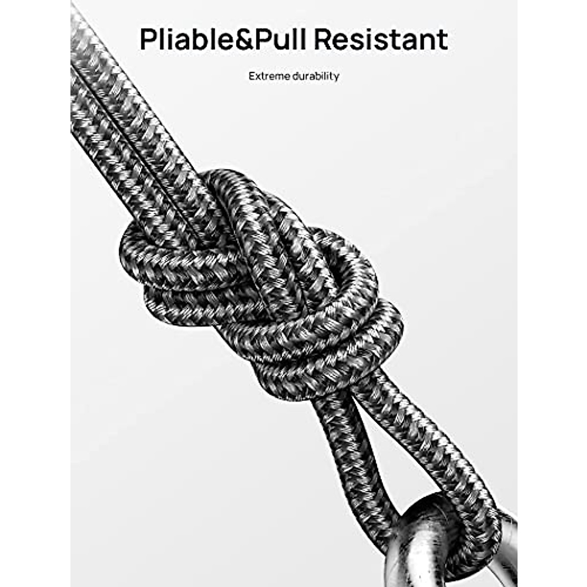 JSAUX RCA Cable（10ft/3M, RCA Audio Cable Shielded Stereo 2RCA to 2RCA Male Y Braided Cord Compatible for Home Theater, HDTV, Amplifiers, Hi-Fi Systems, Car Audio[Grey]