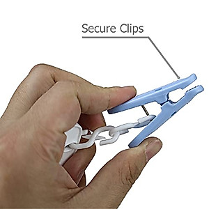 EIKS 2 Pack Hanger Drying Rack with 8 Clips for Drying Socks, Bras, Towel, Underwear, Scarf, Hat, Apply for Home Outdoor Travel Portable