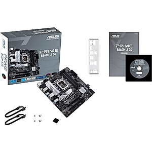 ASUS Prime B660M-A D4 LGA 1700(Intel 12th Gen) mATX Motherboard (PCIe 4.0, DDR4,2xM.2 Slots, 1Gb LAN, DP,2 x HDMI, Rear USB 3.2 Gen 2, Front USB 3.2 Gen 1 Type-C, Aura Sync)