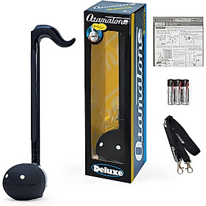 Otamatone Deluxe Electronic Musical Instrument for Adults Portable Synthesizer Digital Electric Music from Japan by Cube/Maywa Denki Cool Stuff Gifts, Black [English Manual]