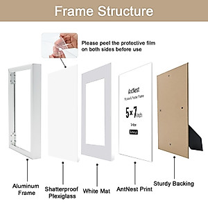 2 Pack 5x7 Silver Metal Picture Frame, Aluminum Photo Frames for Wall or Tabletop Display and Wall Mounting, Pictures Photo Frame Great for Weddings, Graduations, Events, Home Decoration, Office