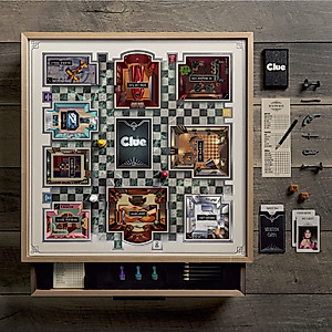 WS Game Company Clue Luxe Edition with Solid Maple Wood Cabinet
