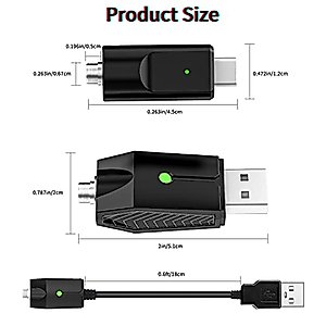 Knaive USB Thread Cable USB Pen Portable Power Protection with LED Indicator [𝟑-𝗣𝗮𝗰𝗸]