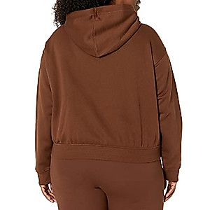 Amazon Essentials Women's Crop Hoodie Sweatshirt (Available in Plus Size), Deep Brown, Medium