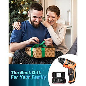 Vastar 8V Cordless Electric Screwdriver, 89Pcs Rechargeable Power Magnetic Screwdriver Kit in Carrying Case, with 10+1 Torque Settings, Dual Position Handle, Battery Indicator, Flexible Shaft, LED