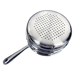 All-Clad Specialty Stainless Steel Universal Steamer for Cooking 8 Inch Food Steamer, Steamer Basket Silver