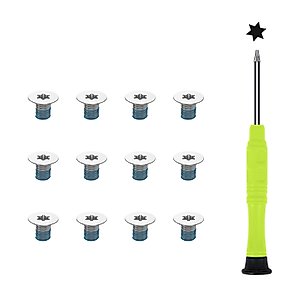 12PCS M2x3 Torx T5 Screws for Dell XPS 13 9300 9370 9380 9343 9350 9360, XPS 15 9500 9550 9560 9570 & Precision M5510 5520 5530 5540 5550, Razer Blade Laptop with Screwdriver, Dell XPS Screws, Sliver
