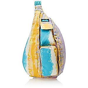 KAVU Go Time Bi-Fold Crossbody Wallet with Rope Strap - Beach Tie Dye