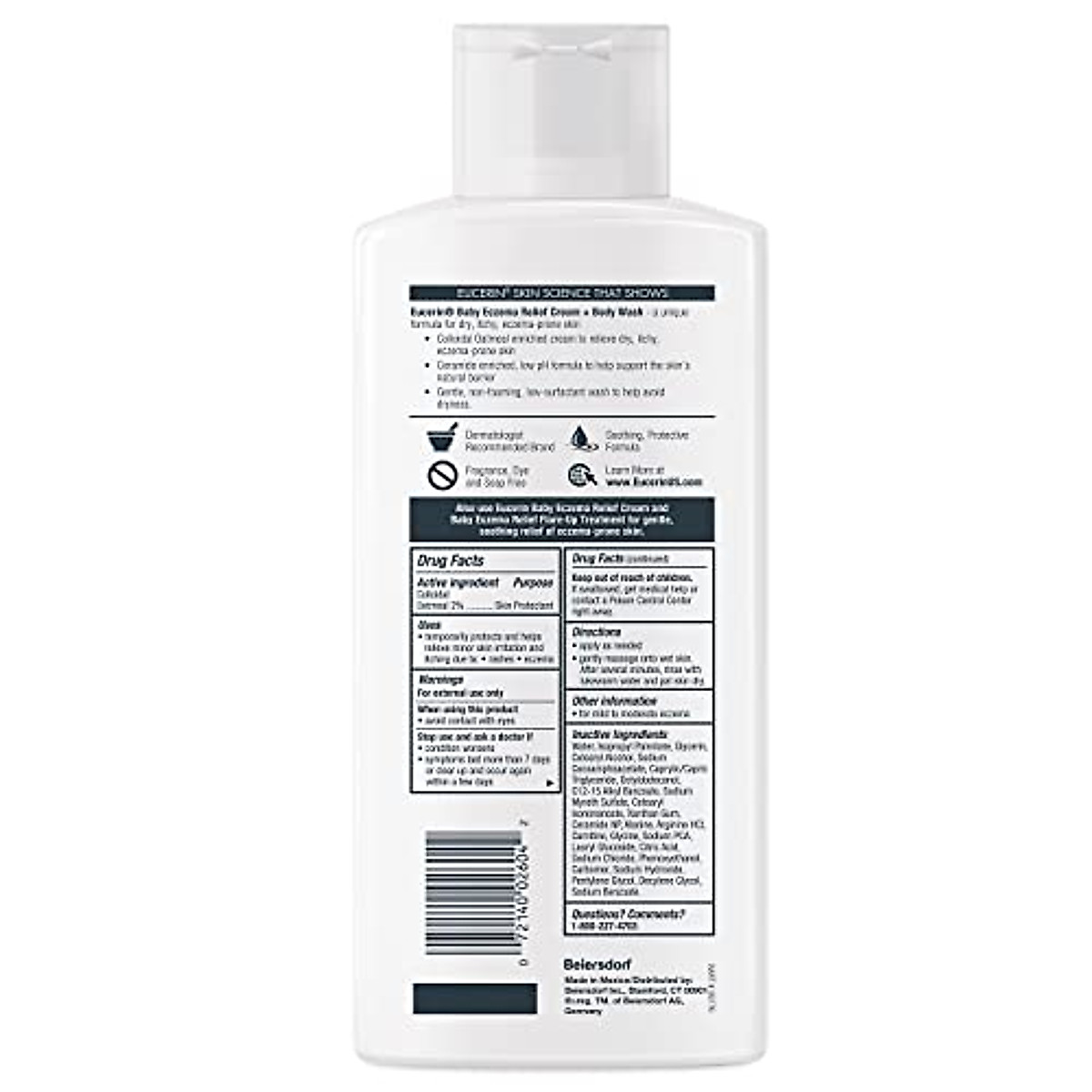 Eucerin Baby Eczema Relief Cream & Body Wash + Eucerin Baby Eczema Relief Cream Multipack, 21.5 oz