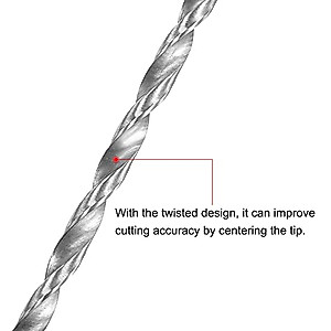 uxcell HSS(High Speed Steel) Extra Long Twist Drill Bits, 5mm Drill Diameter 160mm Length for Hardened Metal Woodwork Plastic Aluminum Alloy 4 Pcs