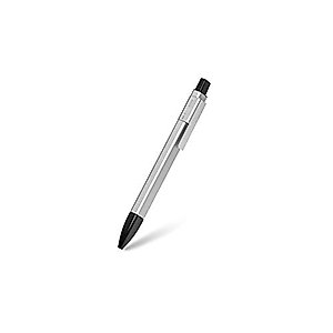 Moleskine Classic Pro Click Ballpoint Pen, 1.0mm Point, Silver Grey