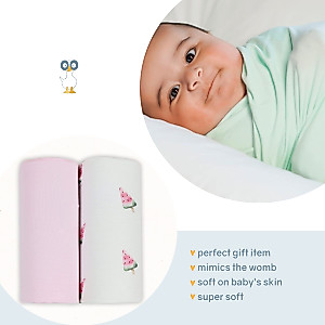 GooseWaddle Luxury Soft Blue Baby Swaddle Blanket 2-Pack (47”x47”), Ultra Comfort Stretchy & Breathable Material Provides Premium Comfort to Infants, 95% Rayon from Bamboo and 5% Spandex