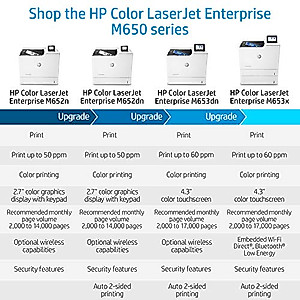 HP Color LaserJet Enterprise M653dn Printer with Duplex Printing (J8A04A)