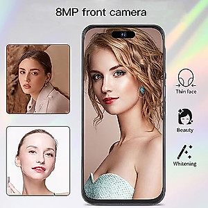 FOLOSAFENAR Big Screen Mobile Phone US Plug 100-240V 8MP 24MP 8GB RAM 256GB ROM 2520 X 3088 4G Face Unlocks Smartphone for Work (#2)