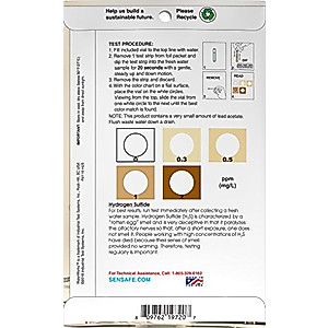 Industrial Test Systems 481167 WaterWorks Hydrogen Sulfide Water Test Strips, 30 foil Packed Tests