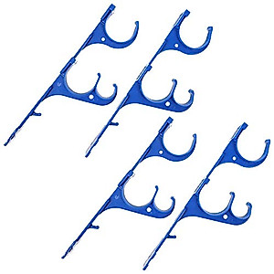 YARNOW Vacuum Stand 4pcs Pool Pole Hose Hanger Wall Hooks for Telescopic Poles Skimmers Leaf Rakes Nets Brushes Vacuum Garden Tools Swimming Pool Accessories Cleaning Tool