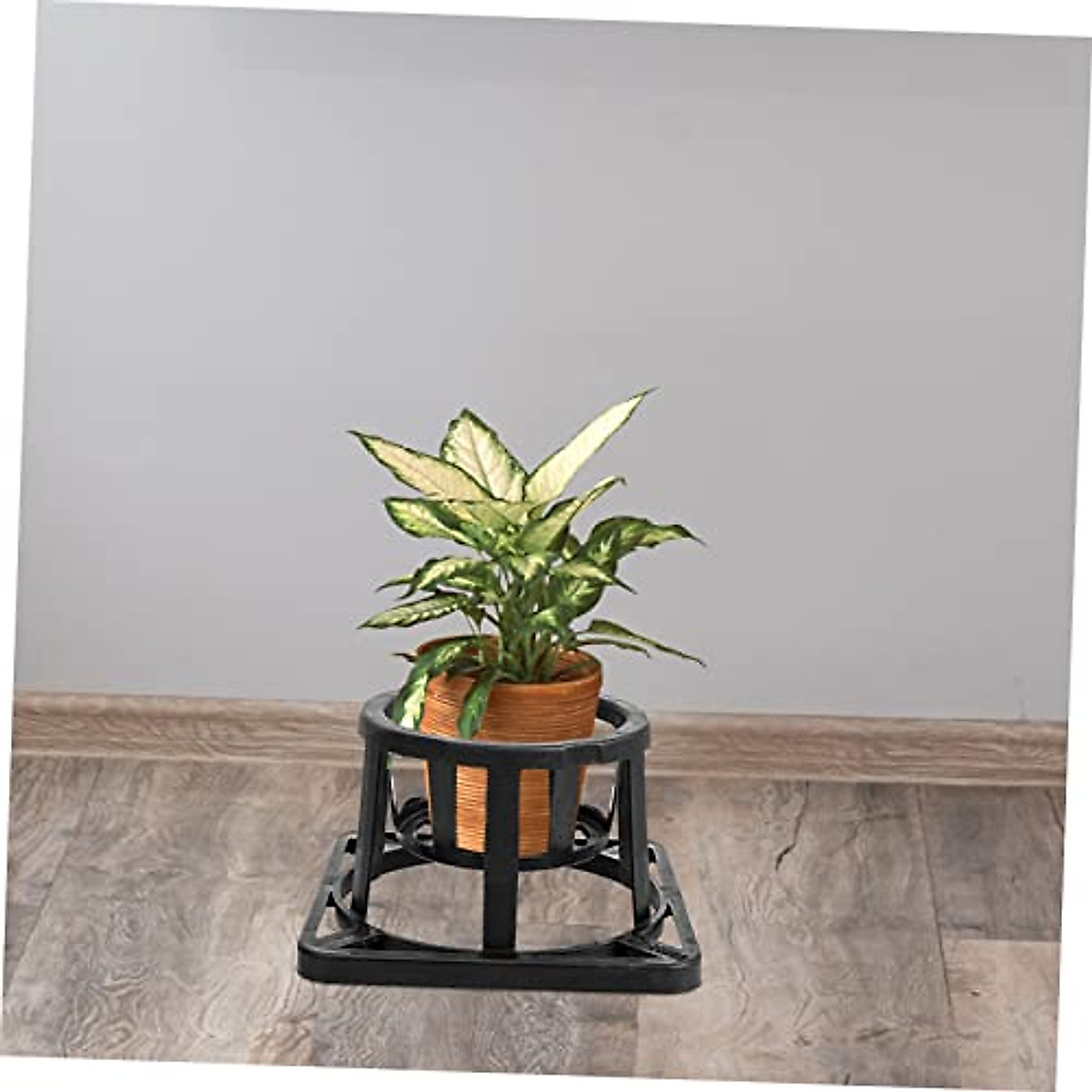 Yardwe 15pcs Indoor Stand Planter Base Home Balcony Adjustable Display Household Green Bonsai Pot Lawn Fixing Container and Round Modern Potted Metal Outdoor for Organizer Shelf Flower