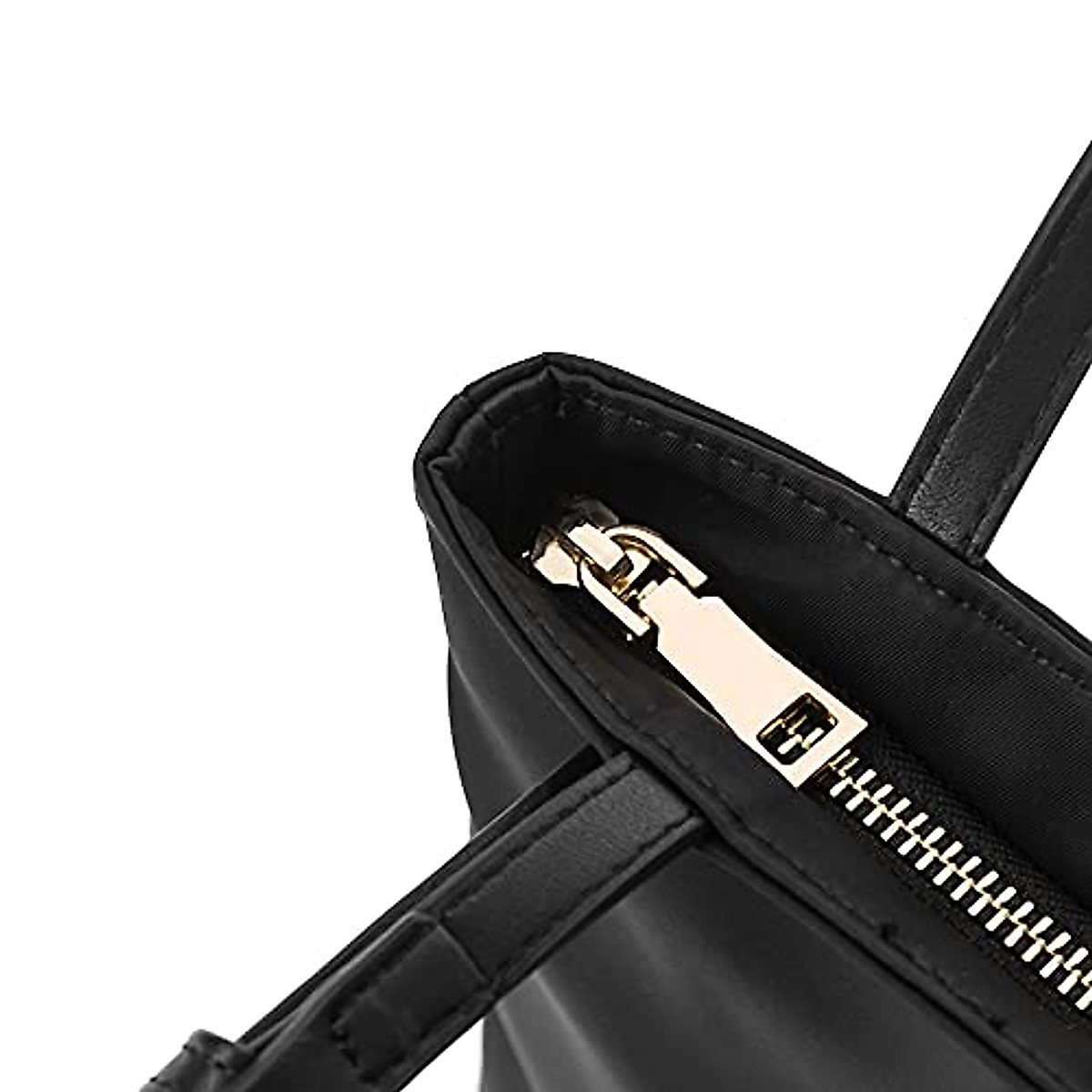 Canvas bag handbag female this year's new popular nylon shoulder bag fashionable Oxford cloth handbag (Black, S)