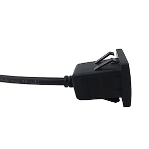 CERRXIAN RJ45 Male to Female LAN Ethernet Network Cat 5e Panel Mount Cable (Black)(2m)